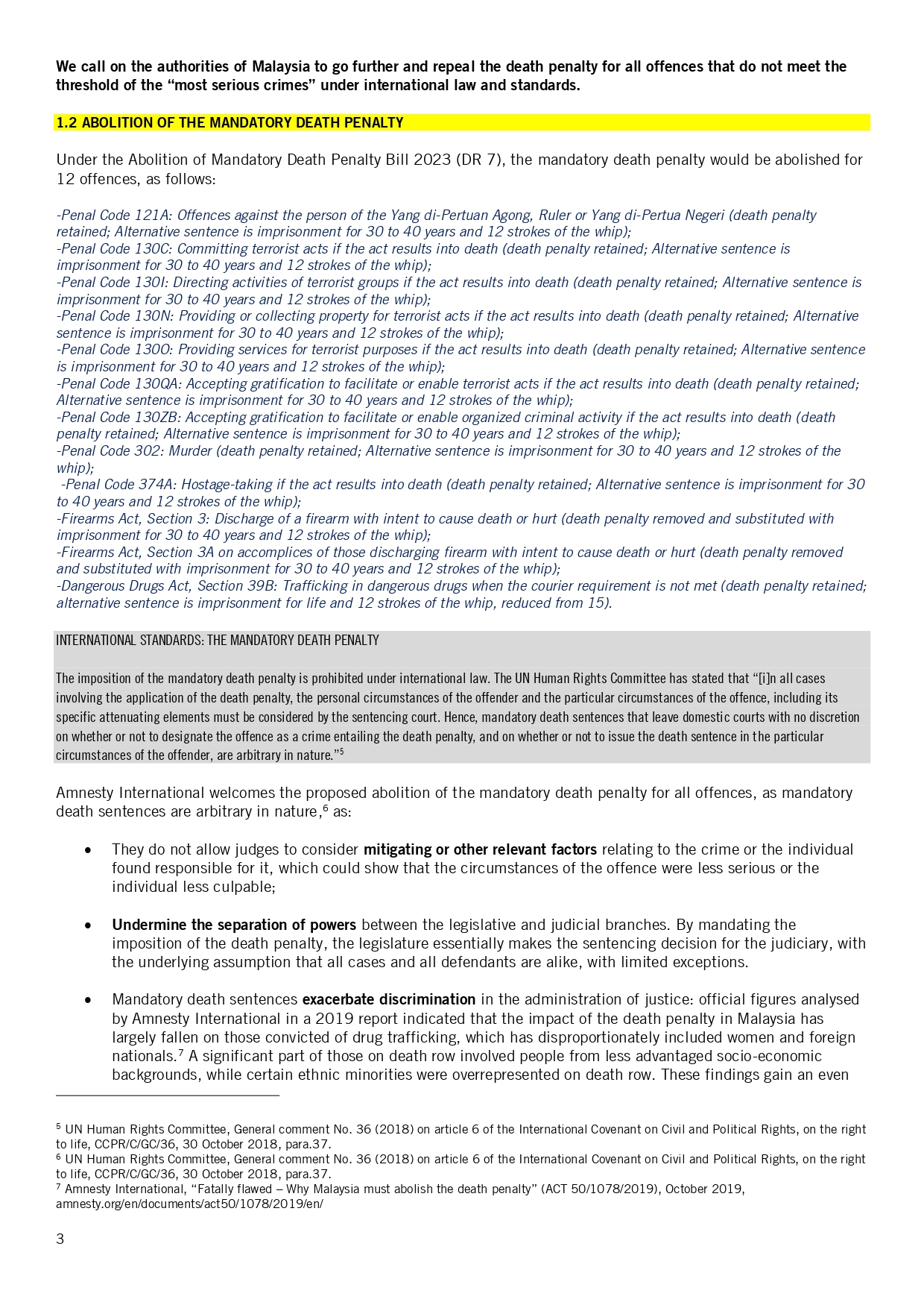 End the Mandatory Death Penalty - Amnesty Malaysia